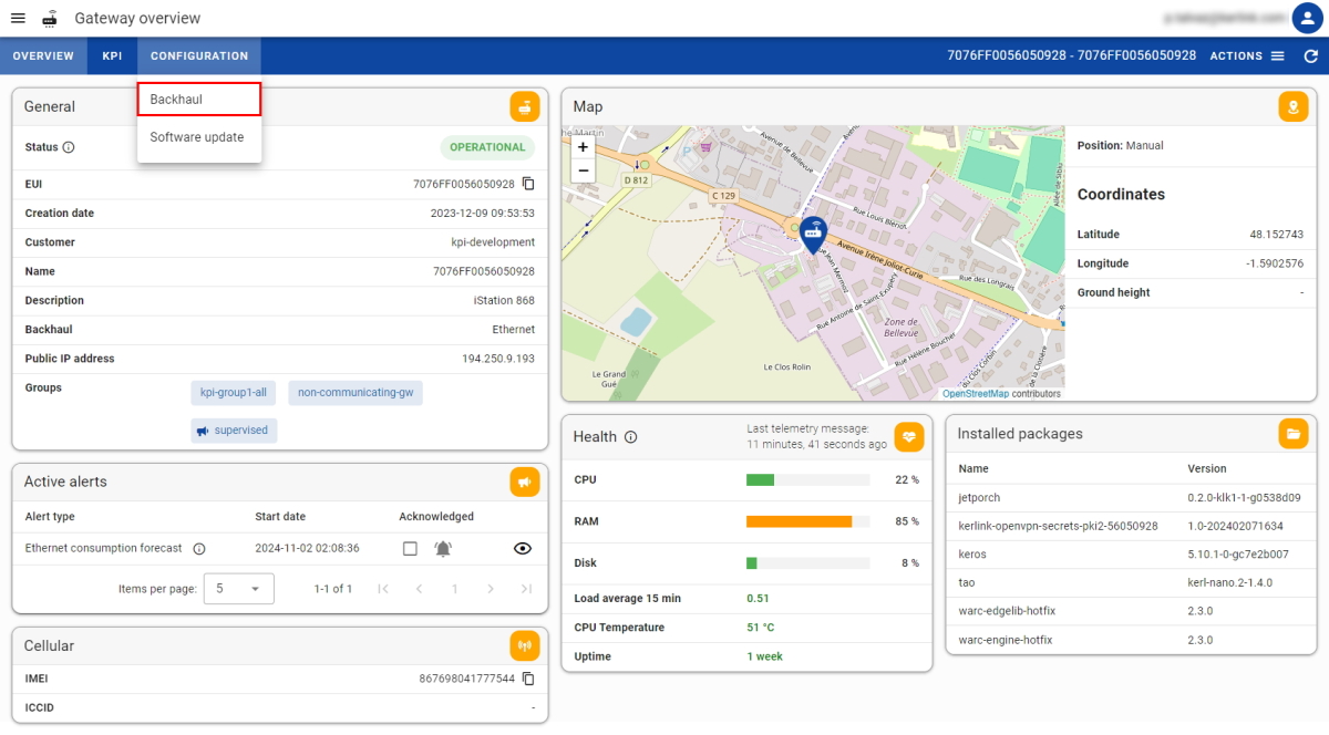 Configure backhaul interfaces with Wanesy Management Cockpit | Wanesy ...