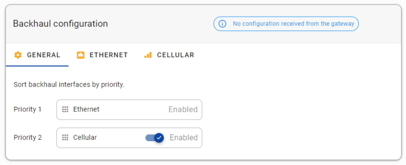 Configure backhaul interfaces with Wanesy Management Cockpit | Wanesy Management Cockpit
