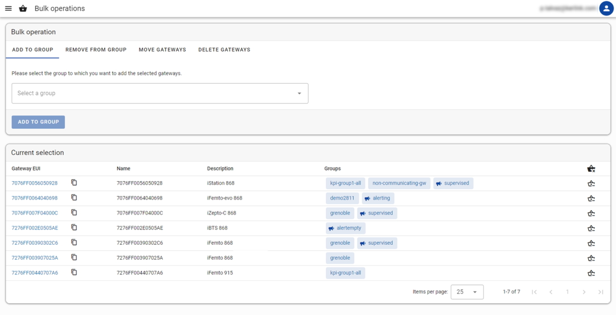 Bulk operations with Wanesy Management Cockpit | Wanesy Management Cockpit